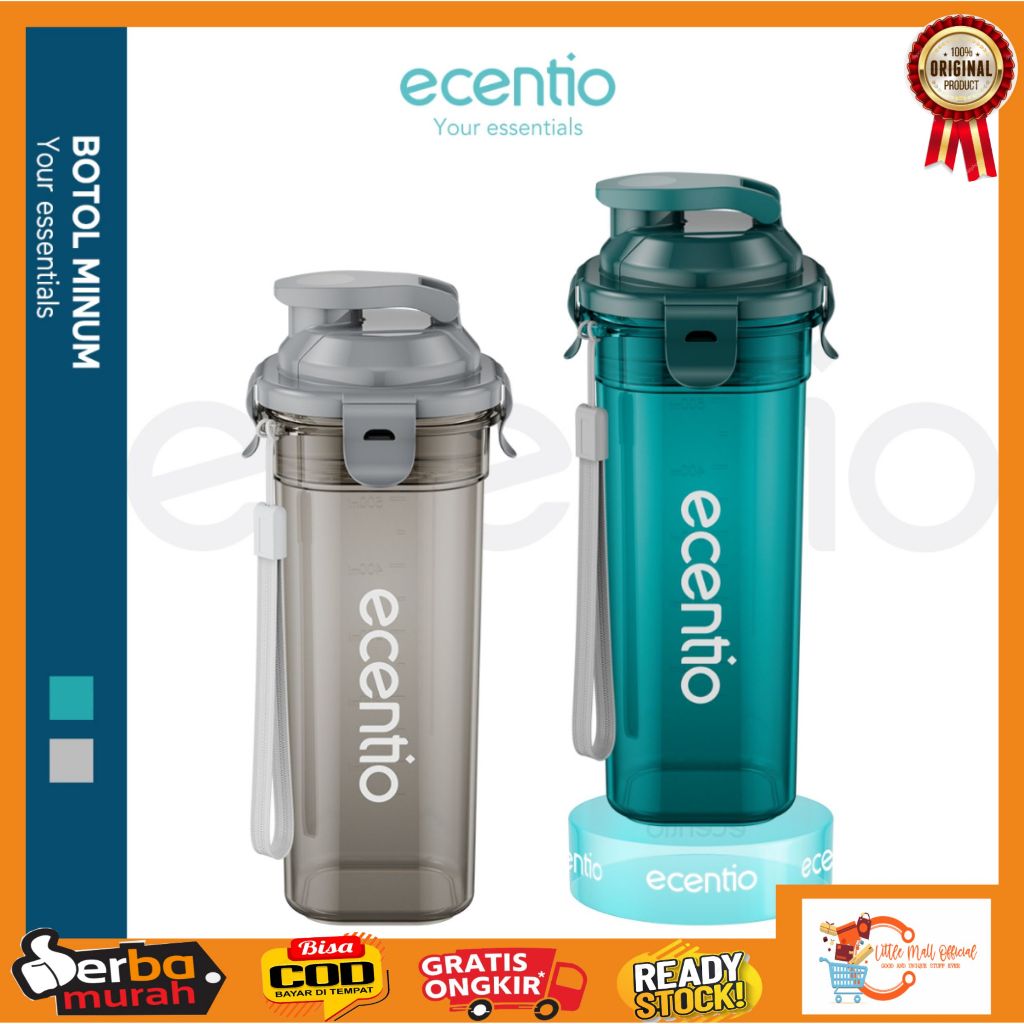 Jual Little Mall BOTOL ECENTIO 500 ML SPORT FILTER FREE TALI PENDEK ...