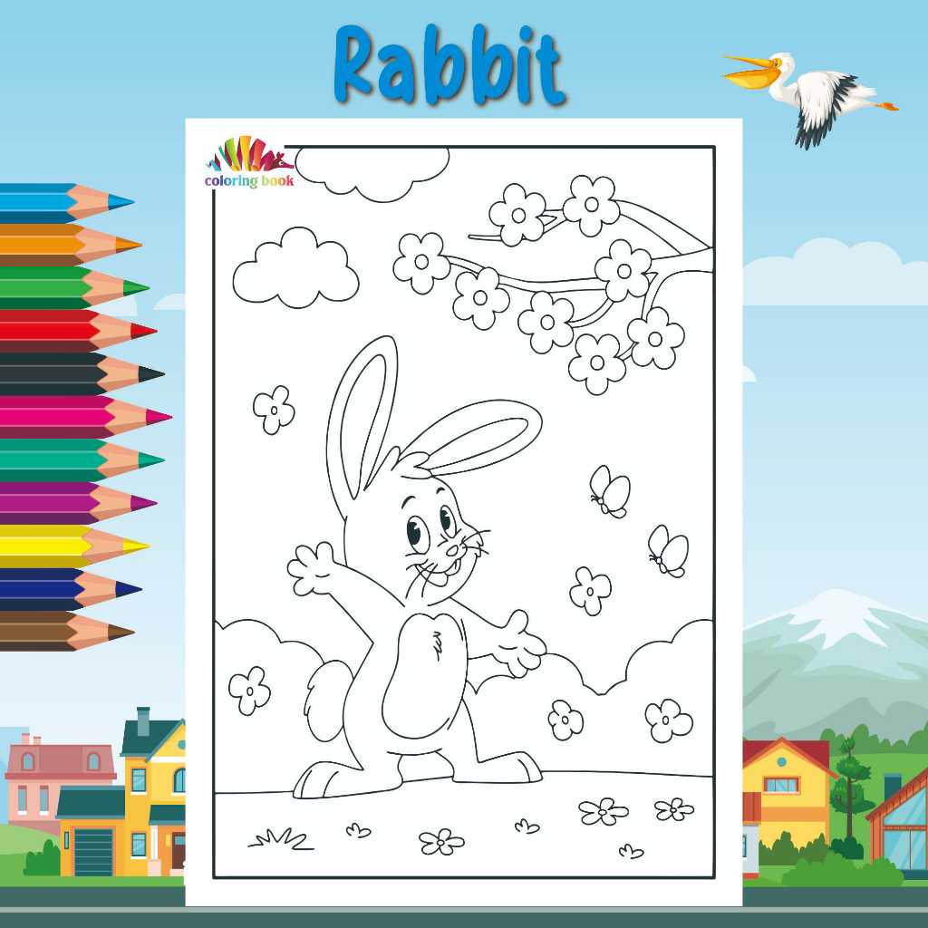Jual KERTAS MEWARNAI / COLORING / KERTAS GAMBAR / RABBIT / KERTAS ...
