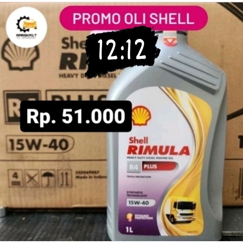 Jual Shell Rimula R4 Plus 15W-40 Kemasan 1 Liter Original Scan Barcode ...