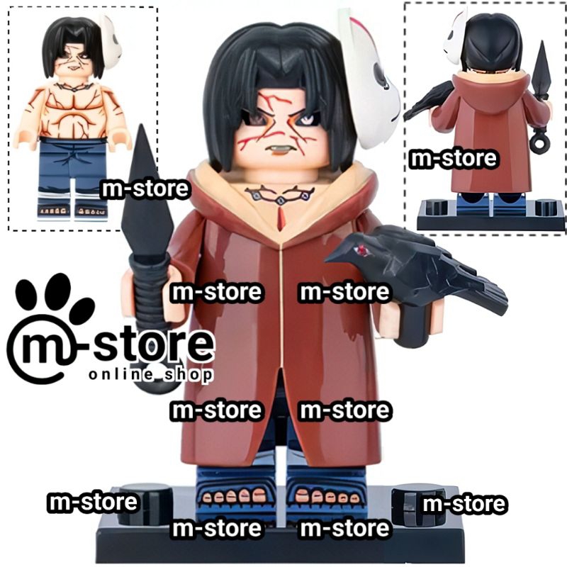 Jual brick naruto itachi uchiha anbu mask mini toy figure | Shopee ...