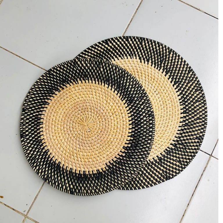 Jual Plasmet rotan natural hitam/alas piring 35 cm dan 30 cm | Shopee ...