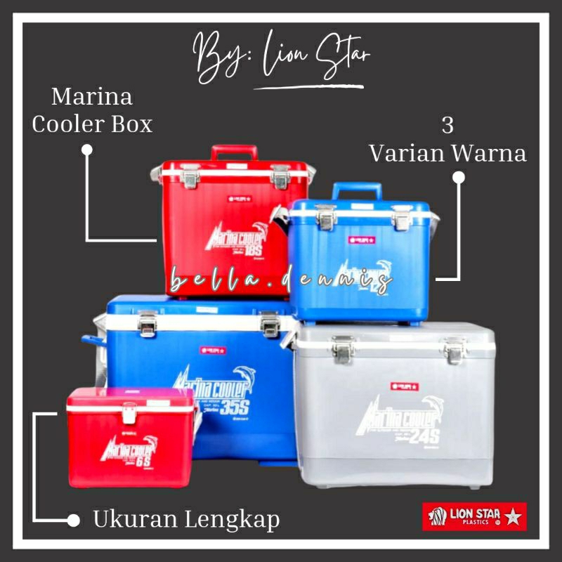 Jual LION STAR - Marina Cooler Box 6s, 12s, 18s, 24s, 35s, 55s, 72s (Tempat Penyimpanan Es ...
