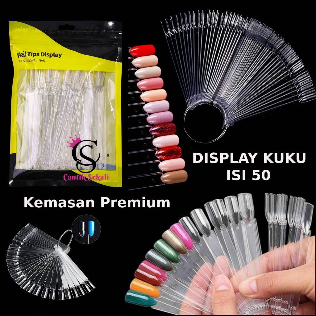Jual Stick Display Kuku Nailart Warna Kutek Bentuk Oval Color Ring ...