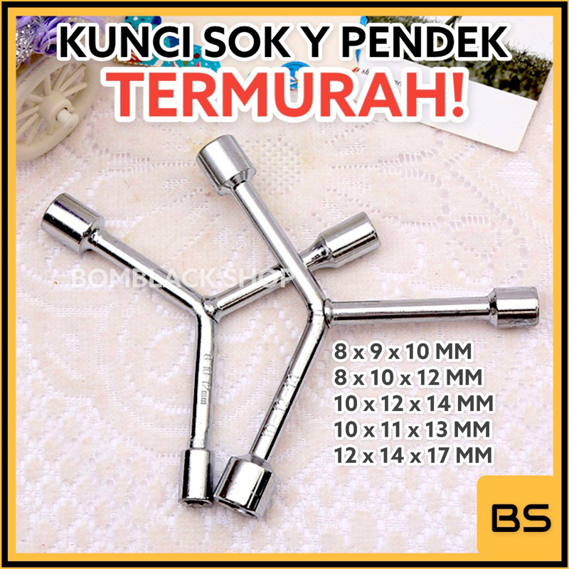 Jual Kunci Sok Y Putih Ukuran 8 9 10 11 12 13 14 17 mm Sock Socket ...