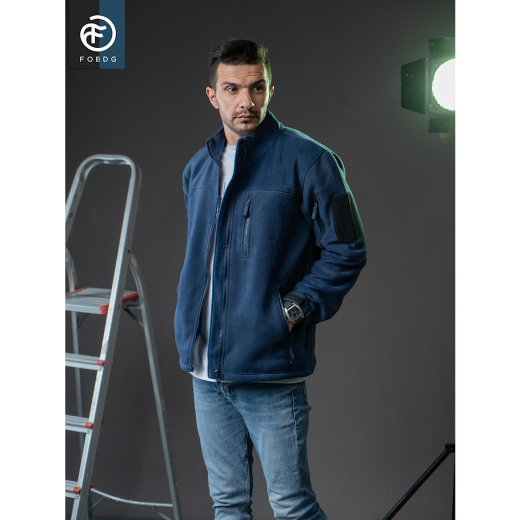Jual Jaket Kodam Biru Navy Polos Distro Pria Dengan Velcro Fashion ...