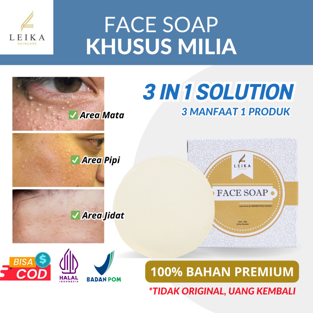 Jual OBAT MILIA Pada Wajah Leika Skincare AHA BHA Serum Milia di bawah ...