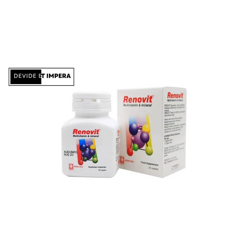 Jual Renovit 1 botol isi 30 kapsul / multivitamin suplemen orang tua ...