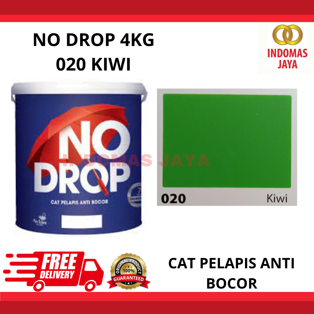 Jual CAT ANTI BOCOR KEDAP AIR WATERPROOFING 4KG 4 KG kiwi 020 NODROP ...