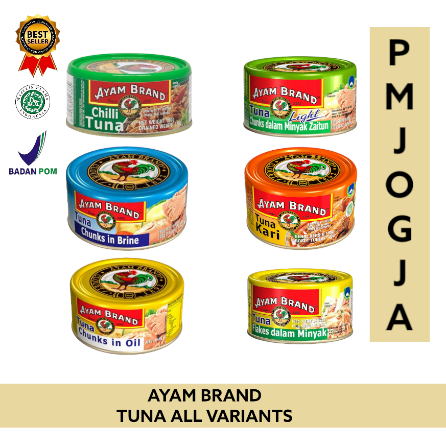 Jual AYAM BRAND Ikan Tuna Kaleng All Varian Chunk in Oil Sandwich Cabe ...