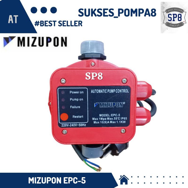 Jual Automatic Pressure Control Mizupon EPC-5 / Otomatis Pompa | Shopee Indonesia