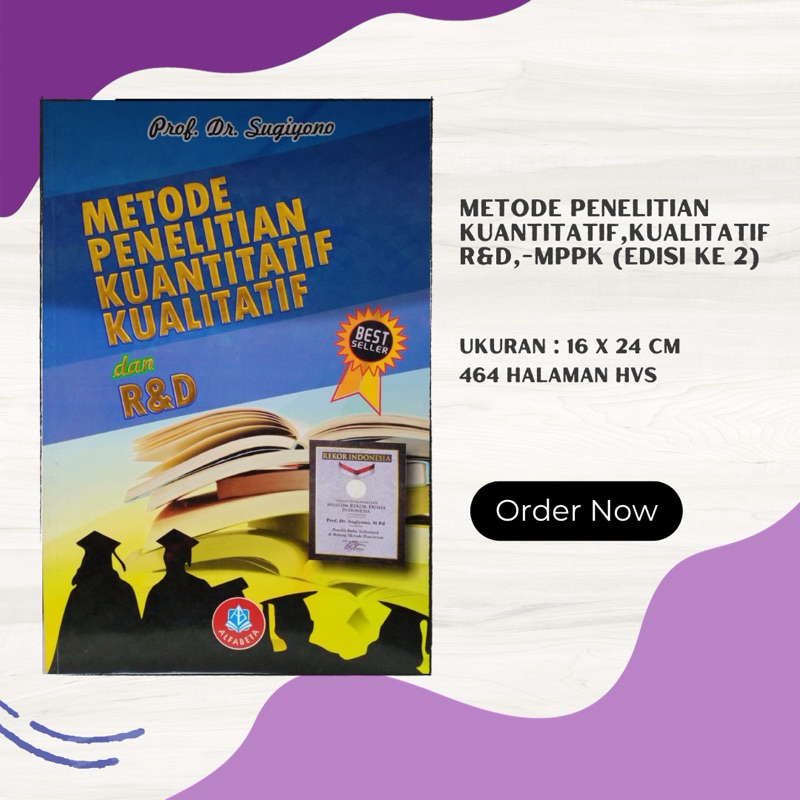 Jual Metode Penelitian Kuantitatif Kualitatif Dan Randd Mpkk Edisi Ke 2