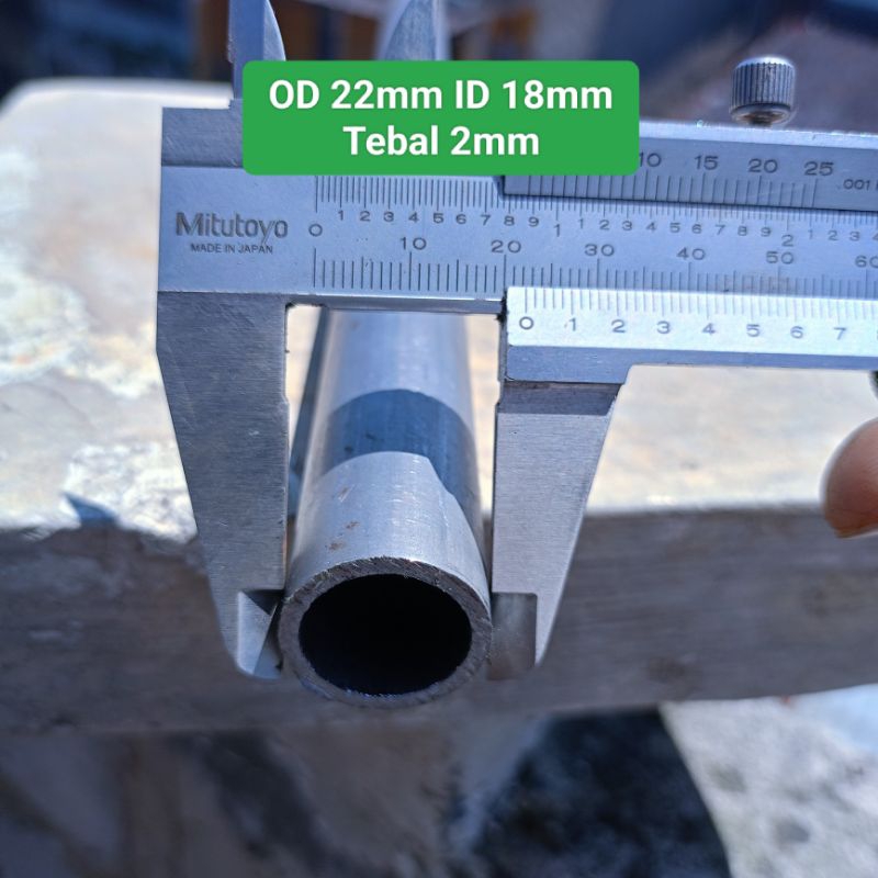Jual pipa besi od 22mm id 18mm tebal 2mm panjang 70cm | Shopee Indonesia