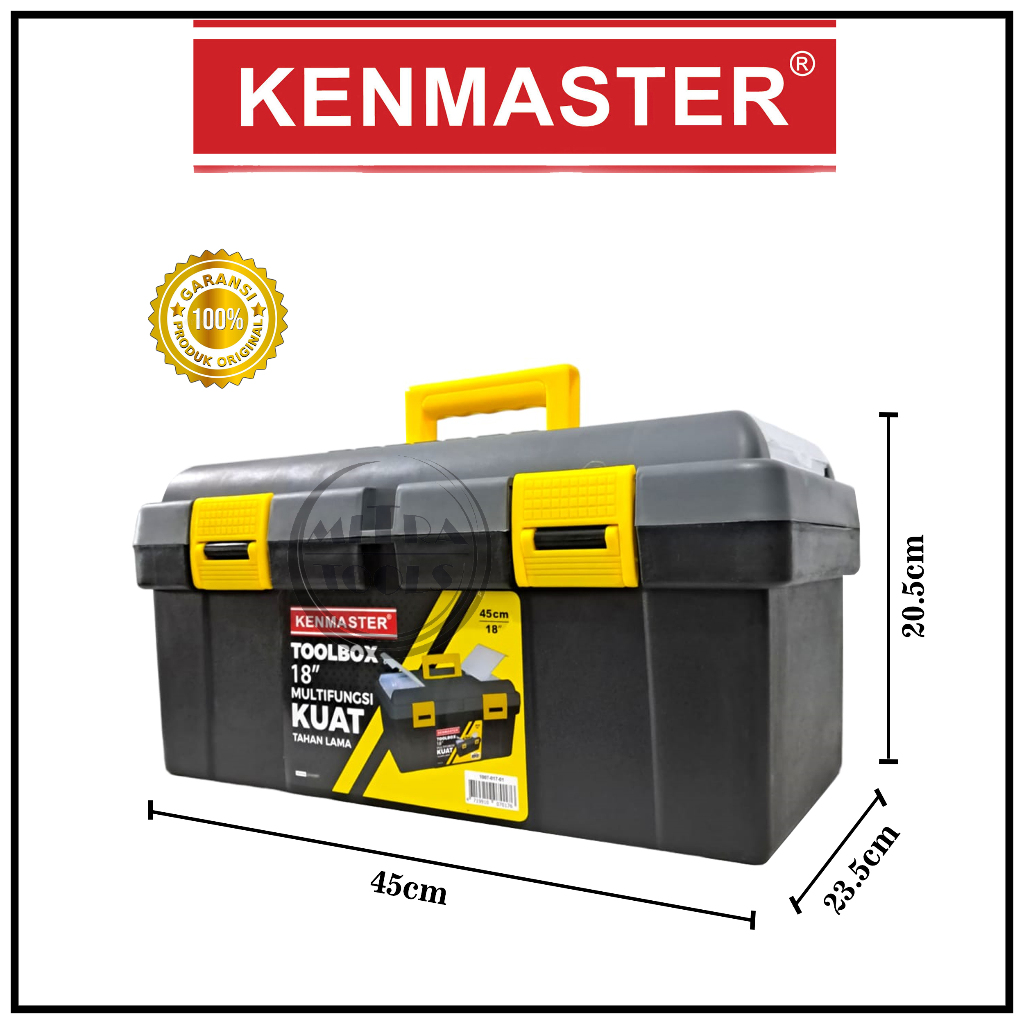 Jual KENMASTER TOOLBOX BESAR 18" Tool Box Kotak Penyimpanan Peralatan ...