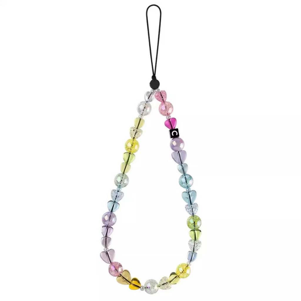 Jual High version CASETIFY Phone Charm chain handmade pearl beaded ...