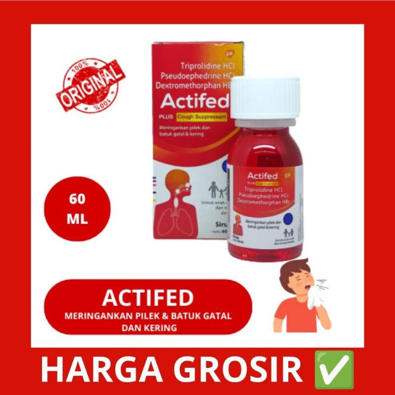 Jual ACTIFED MERAH COUGH SUPPRASANT - 60 ML | Shopee Indonesia