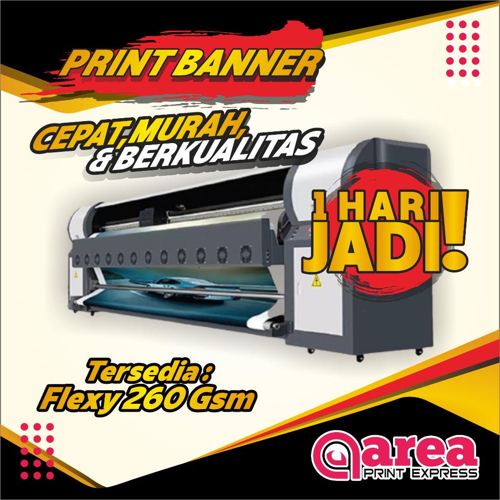 Jual CETAK PRINT SPANDUK / BANNER EKONOMIS 260-280 GSM FREE FINISHING & KONSULTASI ( ONE DAY ...