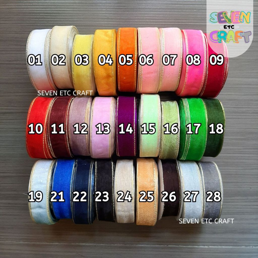 Jual Pita Organdi List Emas 3/4 inch ( 2 cm ) | Shopee Indonesia