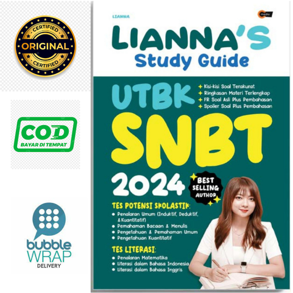 Jual BUKU LIANNA'S STUDY GUIDE UTBK SNBT 2024 - TPS & LITERASI | Shopee Indonesia