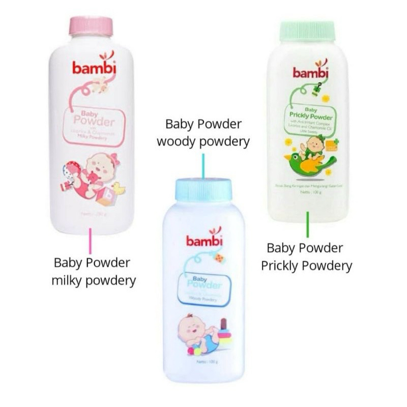 Jual Bambi Baby Powder 100gr | Shopee Indonesia