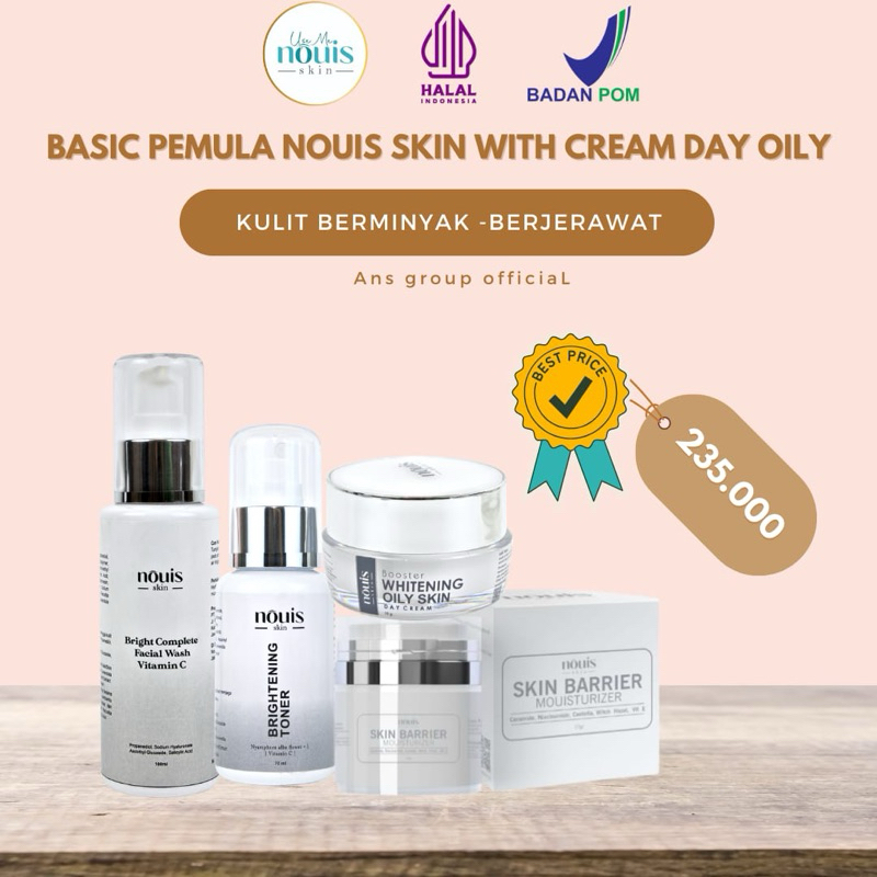 Jual Nouis skin paket basic skin (kulit berminyak-berjerawat) | Shopee ...