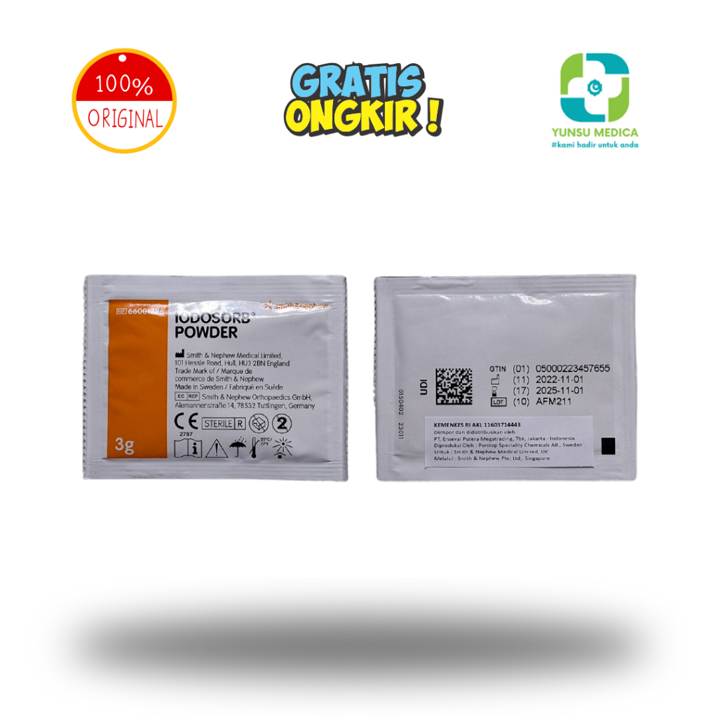 Jual (Bisa COD) TERMURAH Iodosorb Powder / Cadexomer Iodine, harga per ...