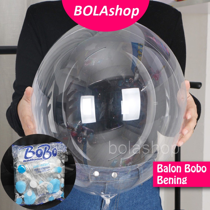 Jual [Isi 50] Balon Bobo PVC Bening Transparan Pesta Grosir | Shopee ...