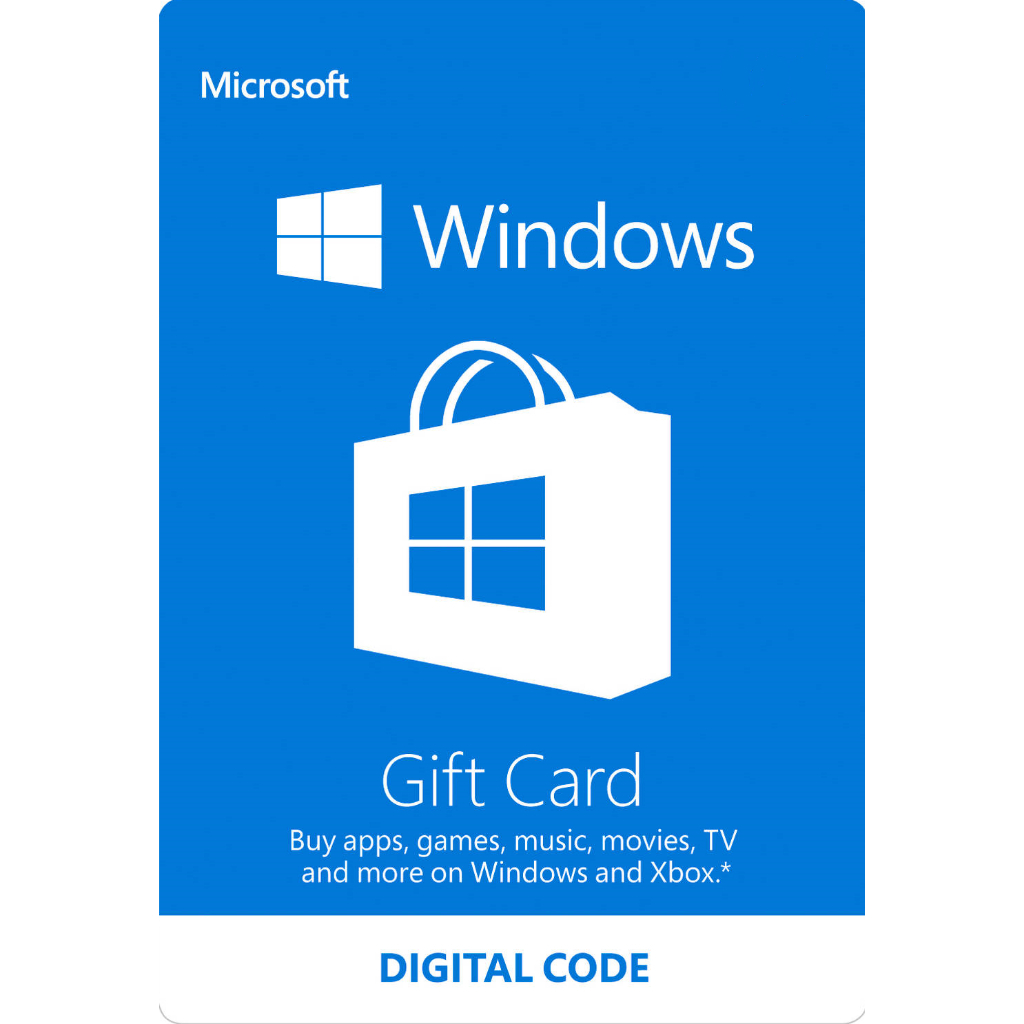 Jual Microsoft Windows Store Gift Card US $5 $10 $15 $20 $25 30$ 50 ...