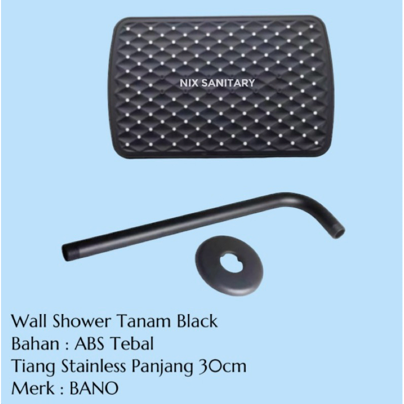 Jual Wall Shower Tanam Kamar Mandi Wall Shower Dinding Black | Shopee ...