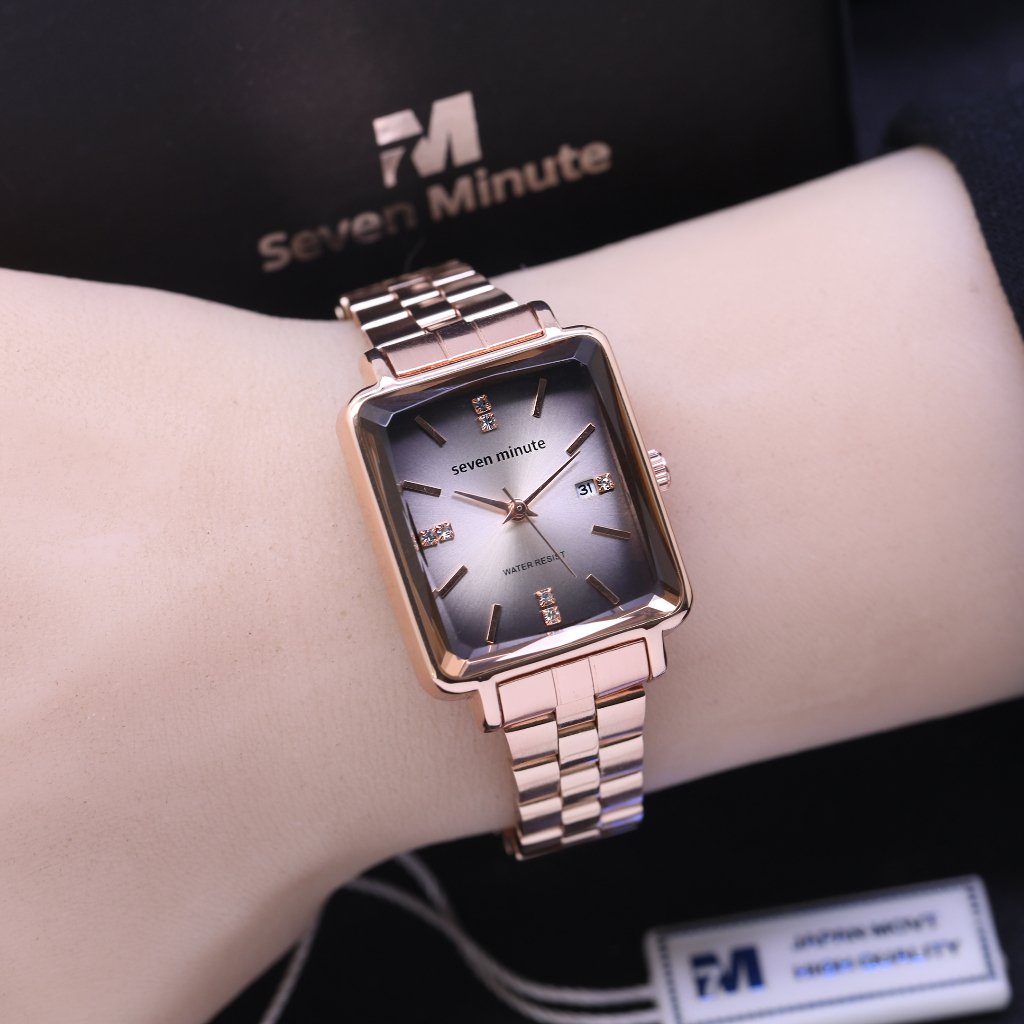 Jual SEVEN MINUTE M743 Jam tangan original wanita tahan air water resistant quartz 3d glass ...