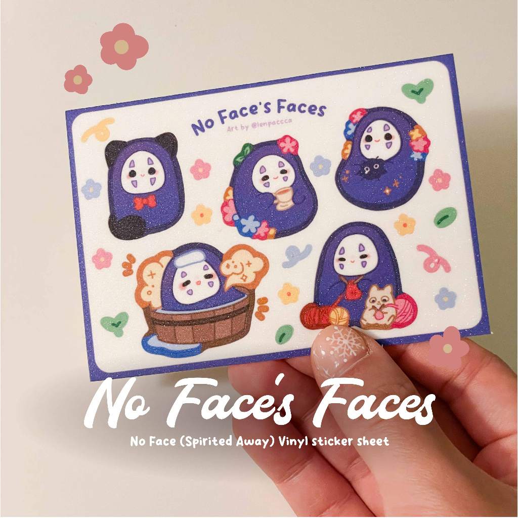 Jual No Face's Faces Sticker Sheet (Ghibli Fanmerch by Lenpacca ...