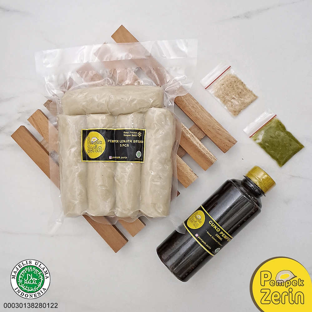 Jual Pempek Zerin - Lenjer Besar 5 Pcs + Cuko 250mL, Khas Palembang ...