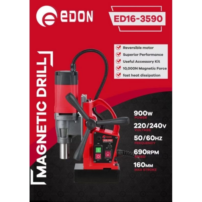Jual Bor Magnet Edon Magnetic Magnetik Drill Ed 16 3590 900 watt ...