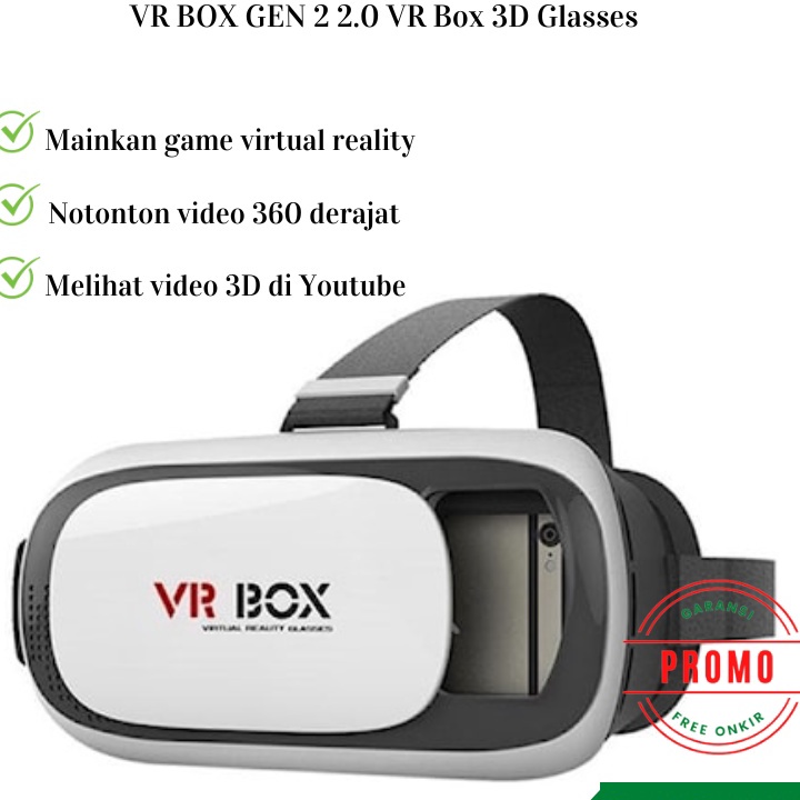 Jual Paling Popular VR BOX Kacamata Virtual Reality 3D Glasses Device ...