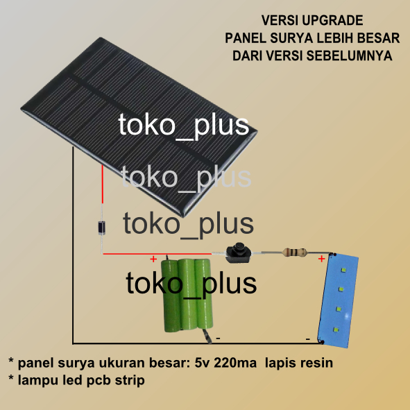 Jual Paket Merakit Lampu Led Light Lamp Solar Emergency Cell Simple ...