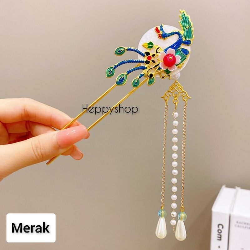 Jual Tusuk Konde Bunga Imlek Cina Sanggul Rambut Hair Pin Bunga ...