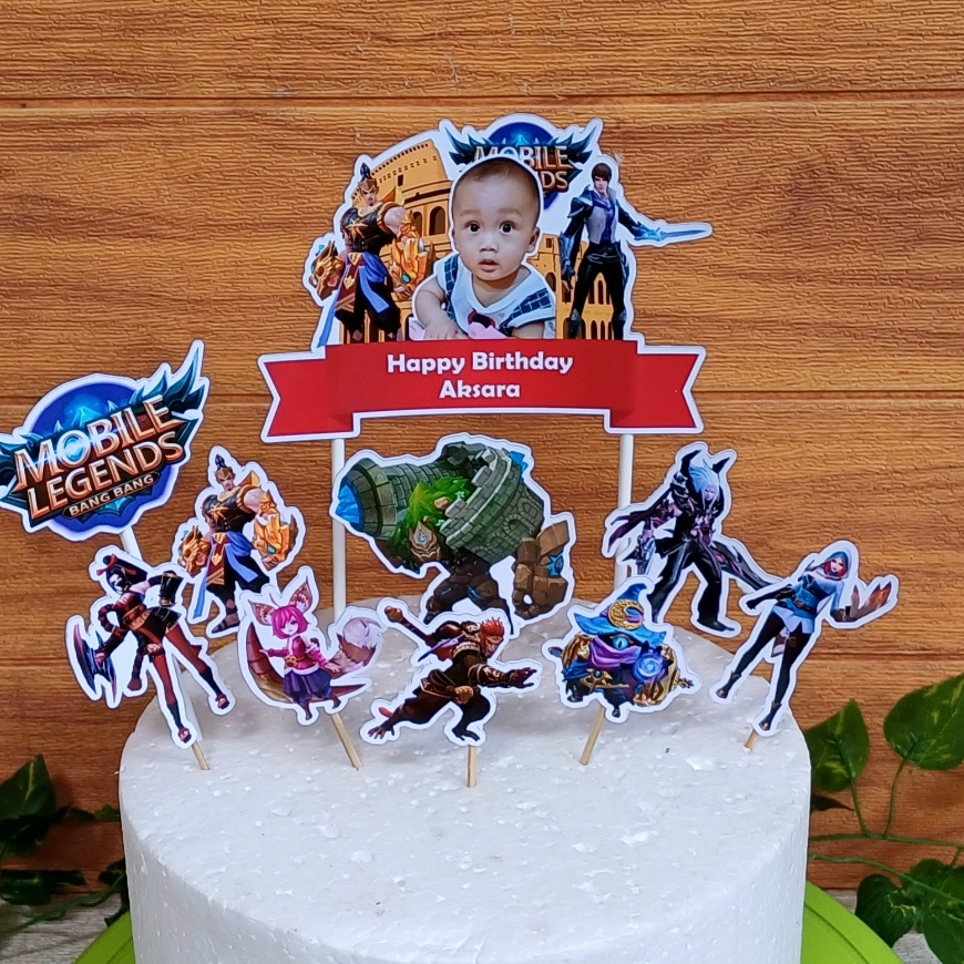 Jual Topper Mobile Legend Custom Foto untuk Hiasan Kue Ulang Tahun ...