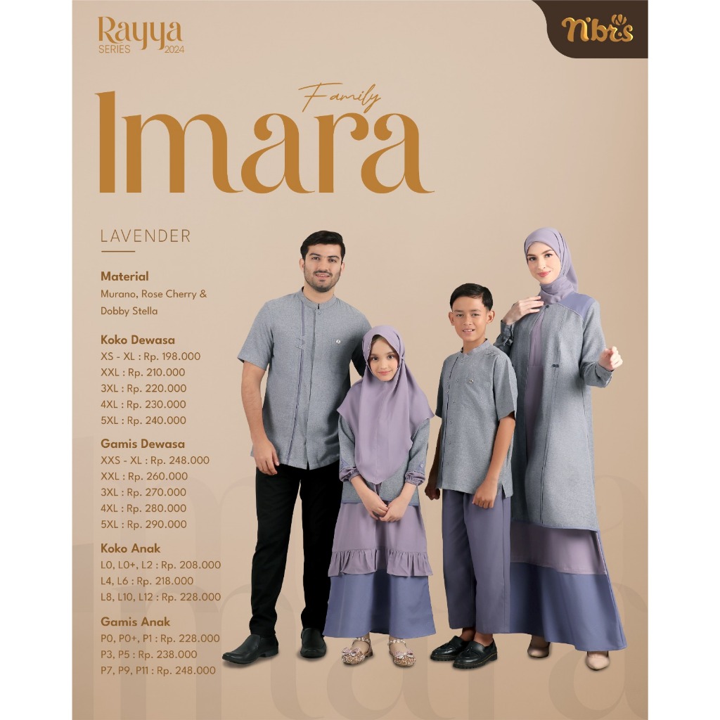 Jual SARIMBIT IMARA LAVENDER BY RAYYA SERIES NIBRAS || SERAGAM KELUARGA || SARIMBIT TERBARU 2024 ...
