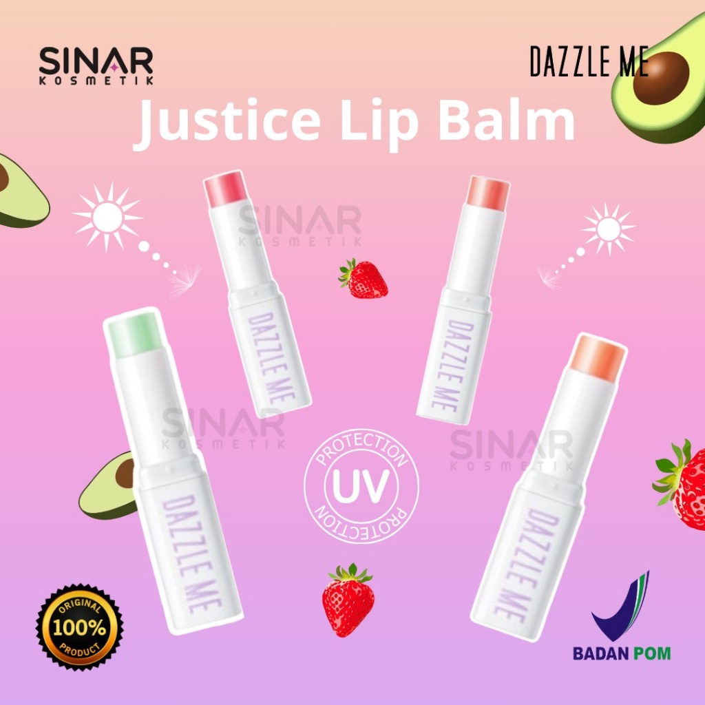 Jual Dazzle Me Fruit Justice Lip Balm | Moisturizing Vitamin E Baby ...