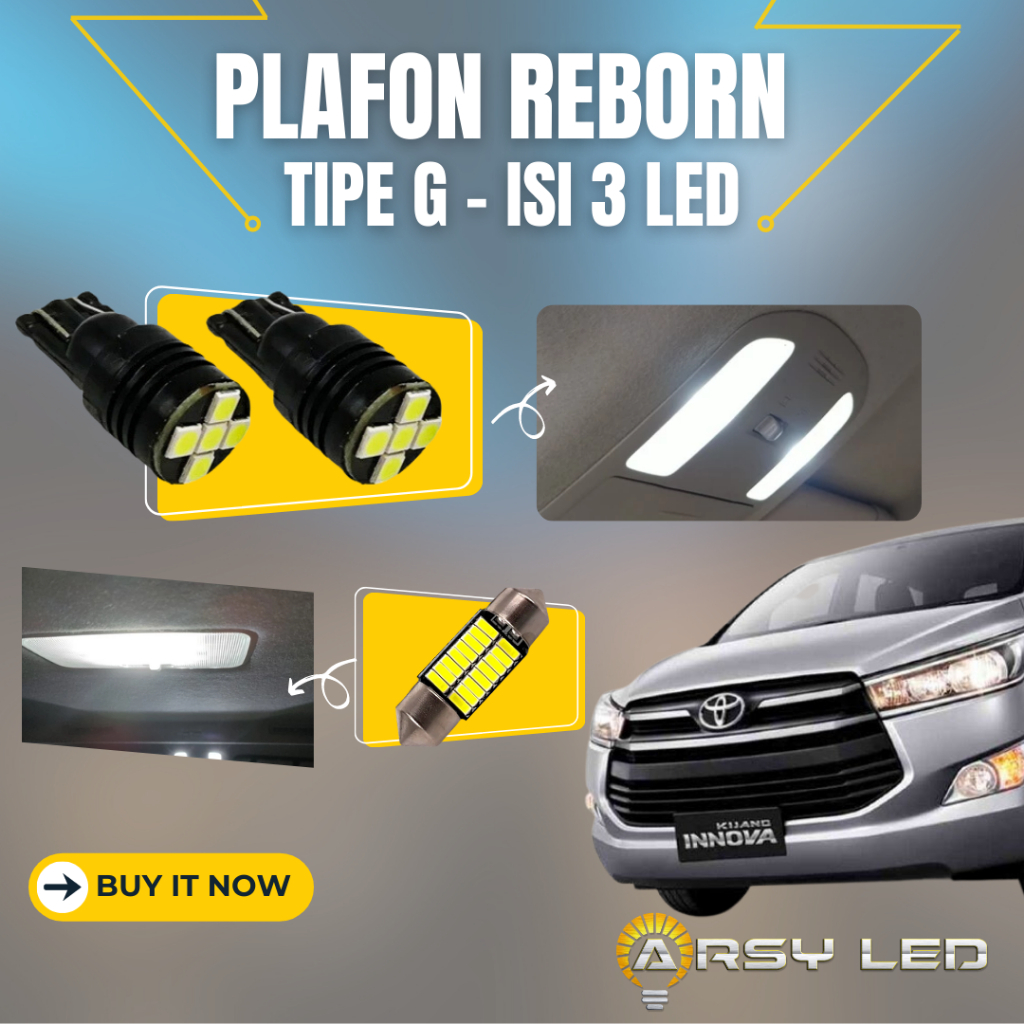 Jual Lampu Plafon Kabin Mobil Innova Reborn LED | Shopee Indonesia