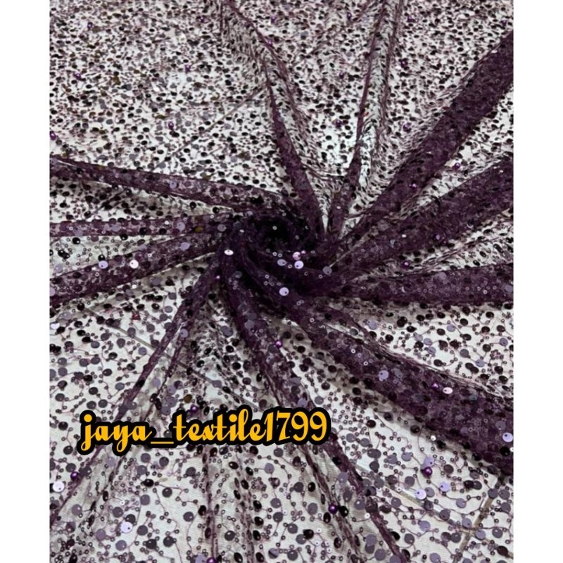 Jual Kain Payet sequin premium / Kain Tulle Payet / Bahan kebaya ...