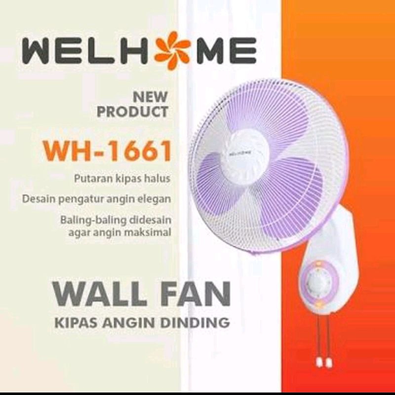 Jual kipas angin dinding / wall fan welhome 16" wh- 1661 | Shopee Indonesia