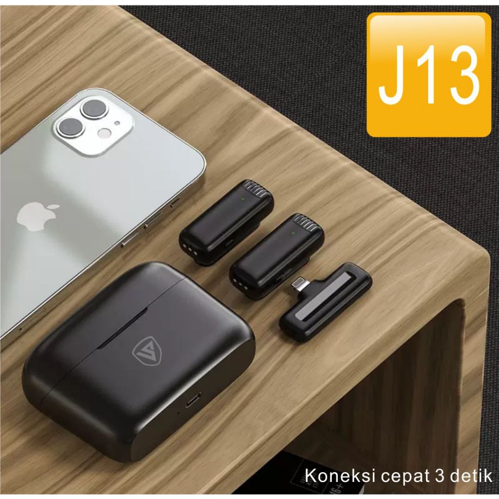 Jual J11 J13 original Mikrofon nirkabel Wireless Double mic Type C Vivano MIC Clip On Vlog ...