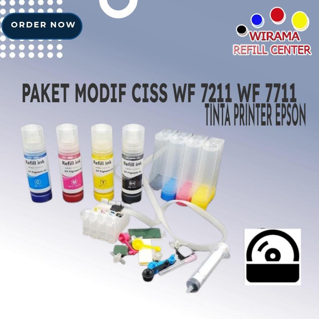 Jual Paket Modif Ciss Tinta Printer Epson WF-7710 WF-7711 WF-7715 EF ...