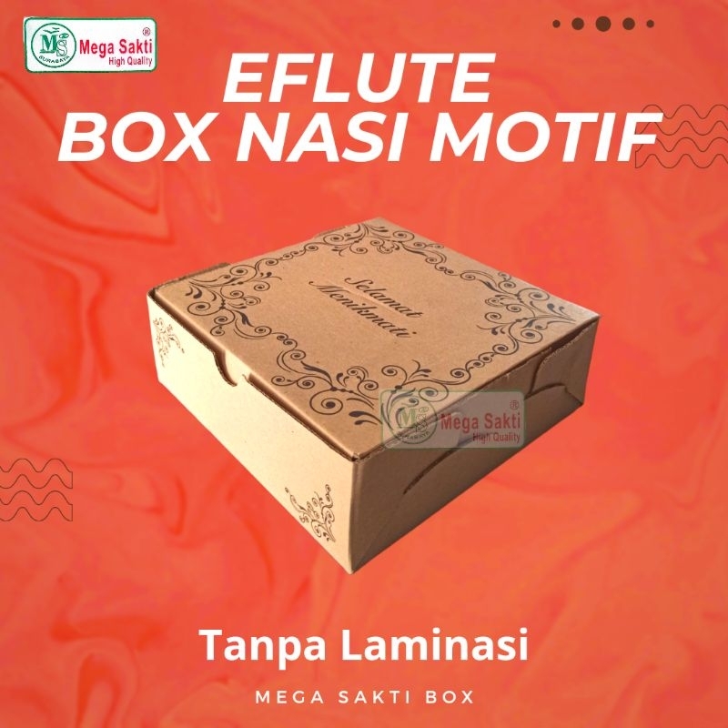 Jual KARDUS NASI EFLUTE / KARDUS NASI MOTIF SELAMAT MENIKMATI / DOS ...