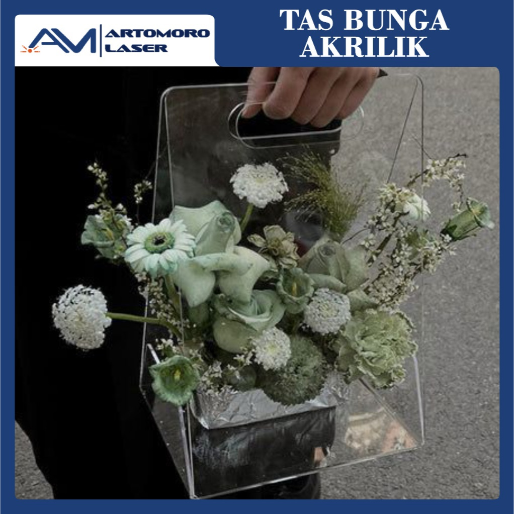 Jual TAS BUNGA AKRILIK / GODDIE BAG KADO / FLOWER BAG ACRYLIC CUSTOM ...