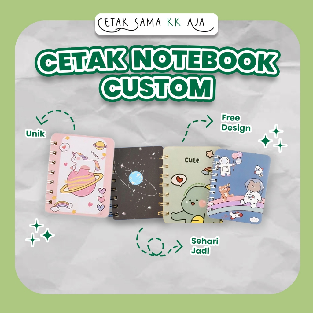 Jual CETAK NOTEBOOK CUSTOM A5 A6 SPIRAL CUSTOM NOTEBOOK TERMURAH ...