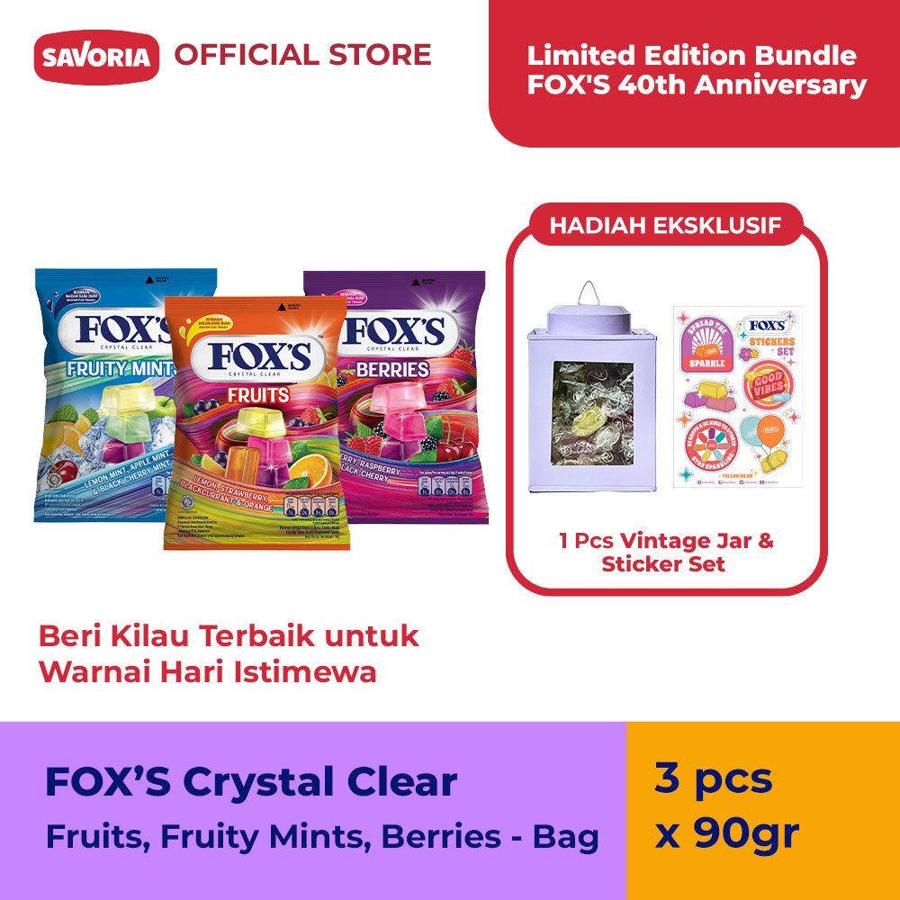 Jual [Anniversary Special] FOX'S Mix Variant Bag 3 Pcs x 90g + Vintage Jar | Shopee Indonesia