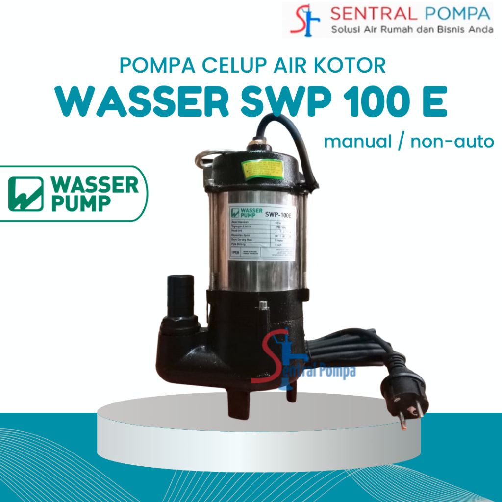 Jual Wasser SWP 100 E Pompa Celup Air Kotor 100 watt Sewage Pump ...