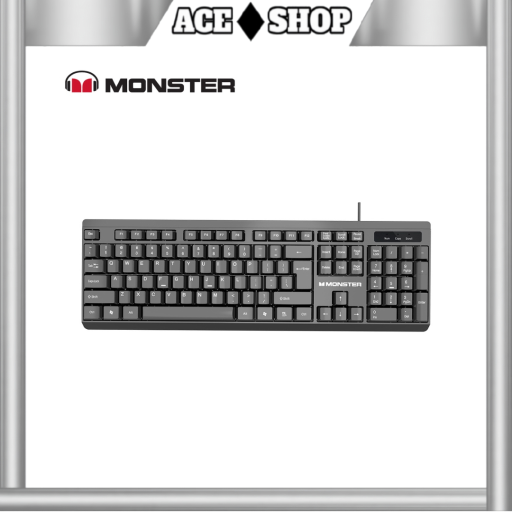 Jual Monster KM1 Office Wired Keyboard Laptop Komputer | Shopee Indonesia