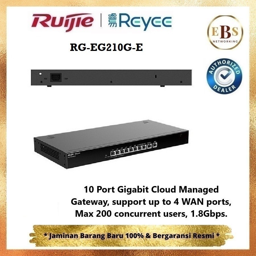 Jual RG-EG210G-E EG210G E 10 Port Gigabit Cloud Managed Router 4 WAN ...